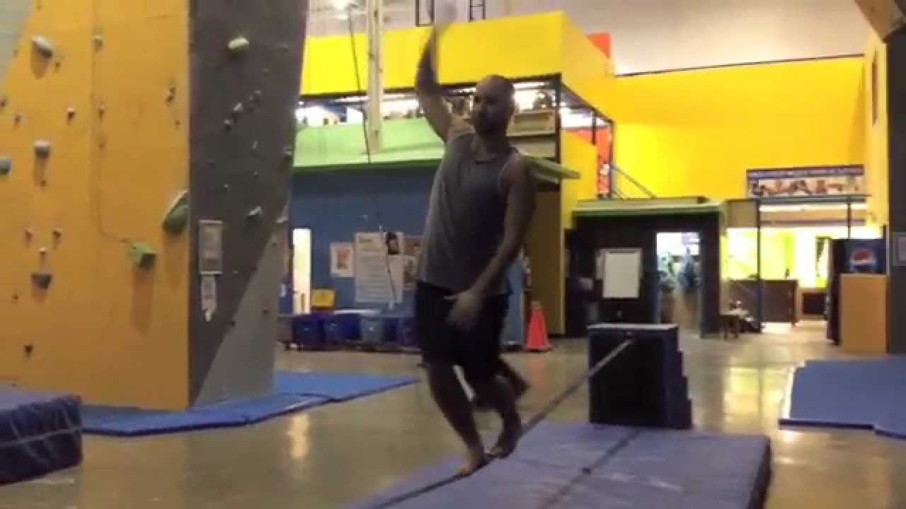 Slackline FAIL - YouTube
