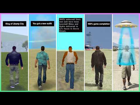 What Do GTA Games Say When You Reach 100% Completion? (Evolution)