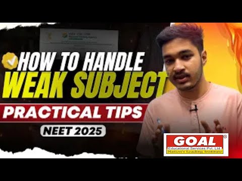 How To Tackle Your 'WEAK' Subject 😞 for NEET 📝 | Practical Tips 🚀 ...