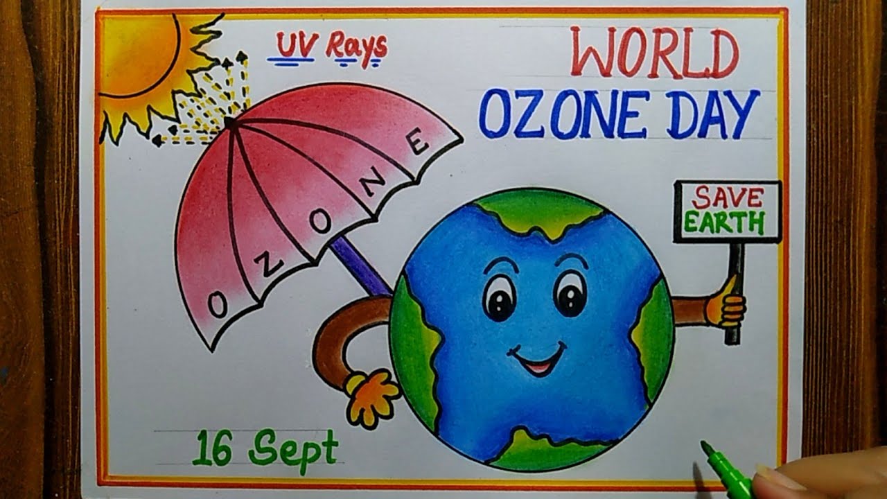 World Ozone Day Poster Drawing Sept-16th,| Easy drawing - YouTube