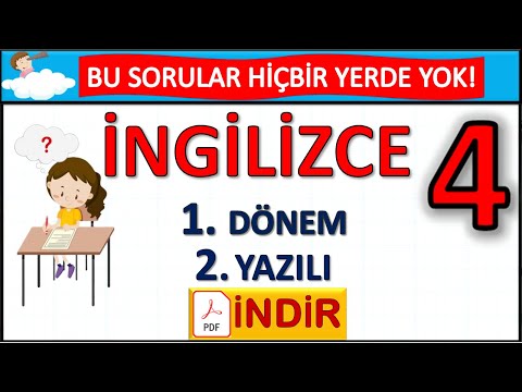 4. Sınıf İngilizce 1. Dönem 2. Yazılı Testi ⏰ 10 Saniye Geri Sayımlı