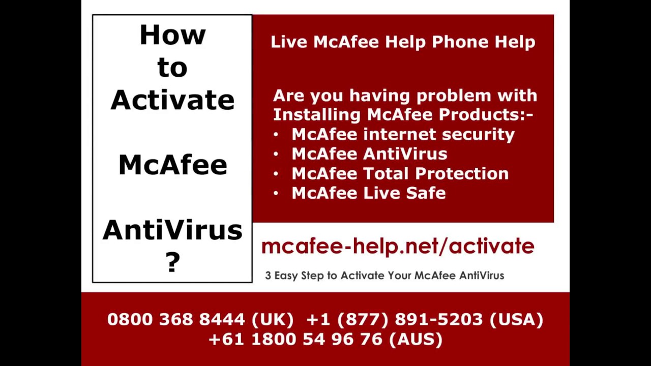 How to Get Activate McAfee AntiVirus? Call US Toll-Free Numbers | Help ...
