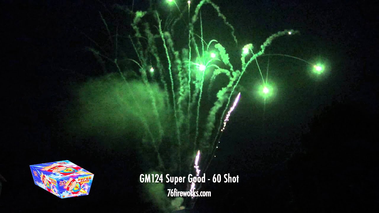 GM124 Super Good Fireworks - 60 Shot - YouTube