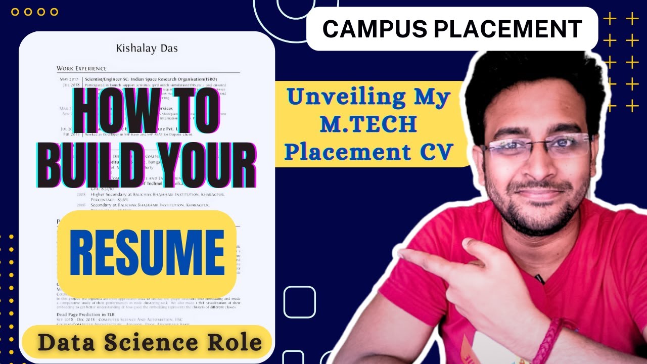 How to Craft Data Science CV for Placement Interviews | Unveiling My MTech Placement Resume at # ...