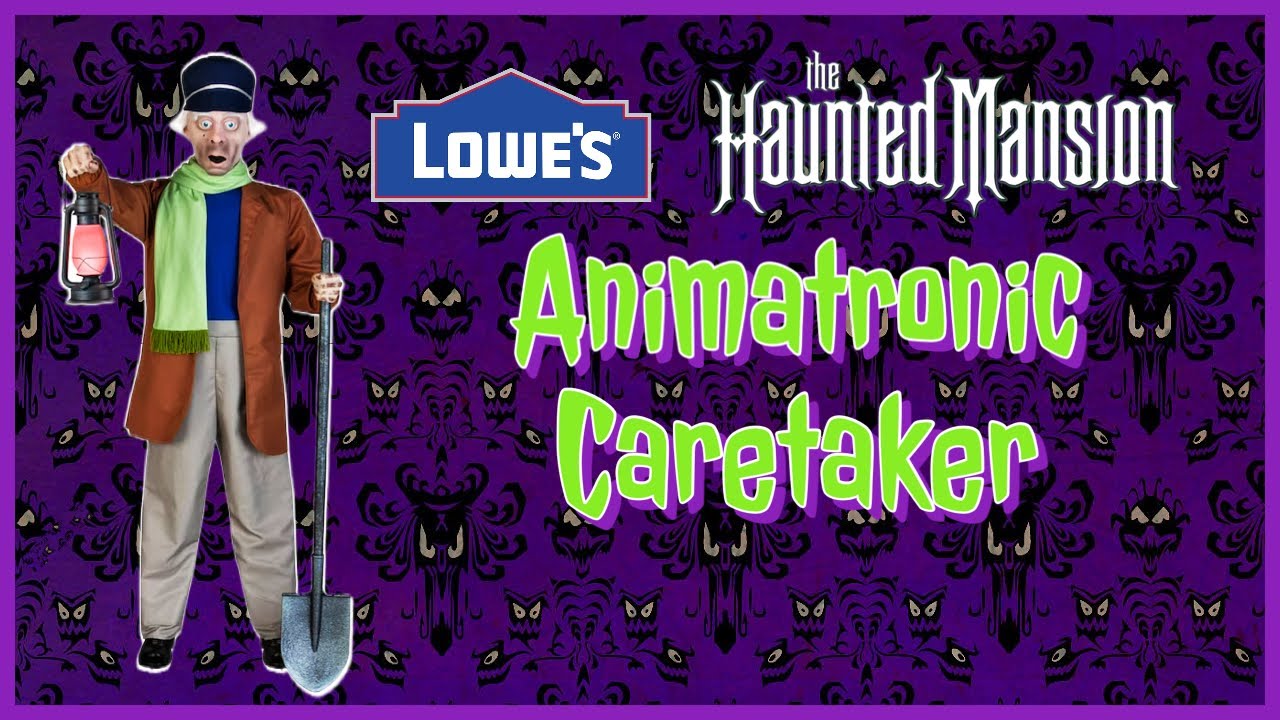 Lowes Haunted Mansion Caretaker Animatronic Unboxing & Demo! Halloween ...