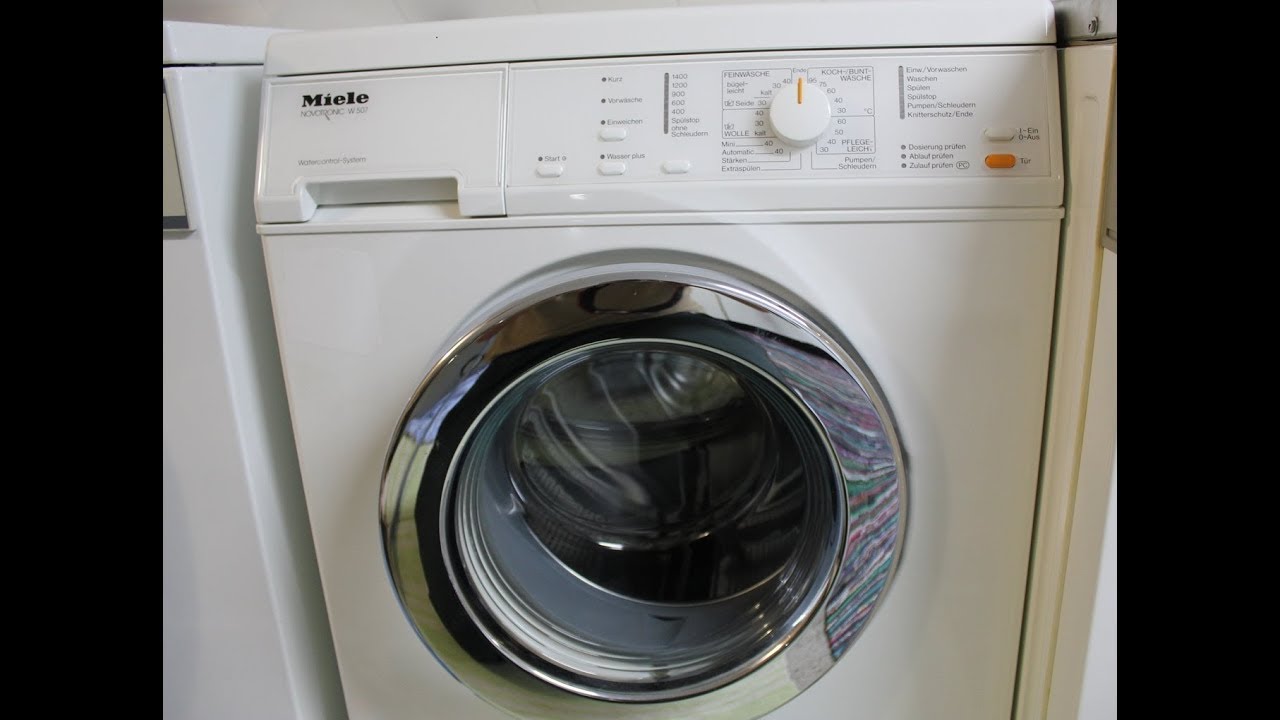 Waschmaschine Miele Novotronic W507 Boilwash 95°C 1400rpm - YouTube