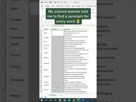 cheat sheets excel sheets, find synonyms in excel - YouTube