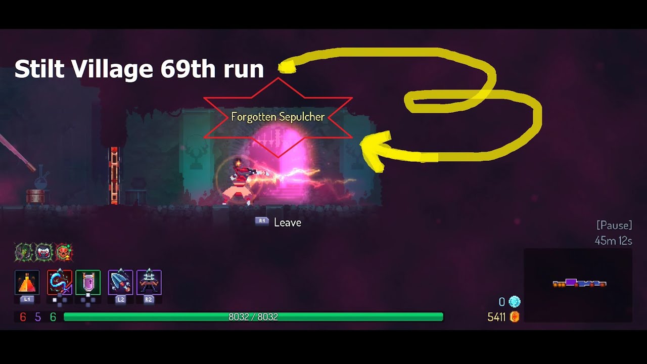 Dead Cells Gameplay | Exploring Stilt Village to Forgotten Sepulcher ...