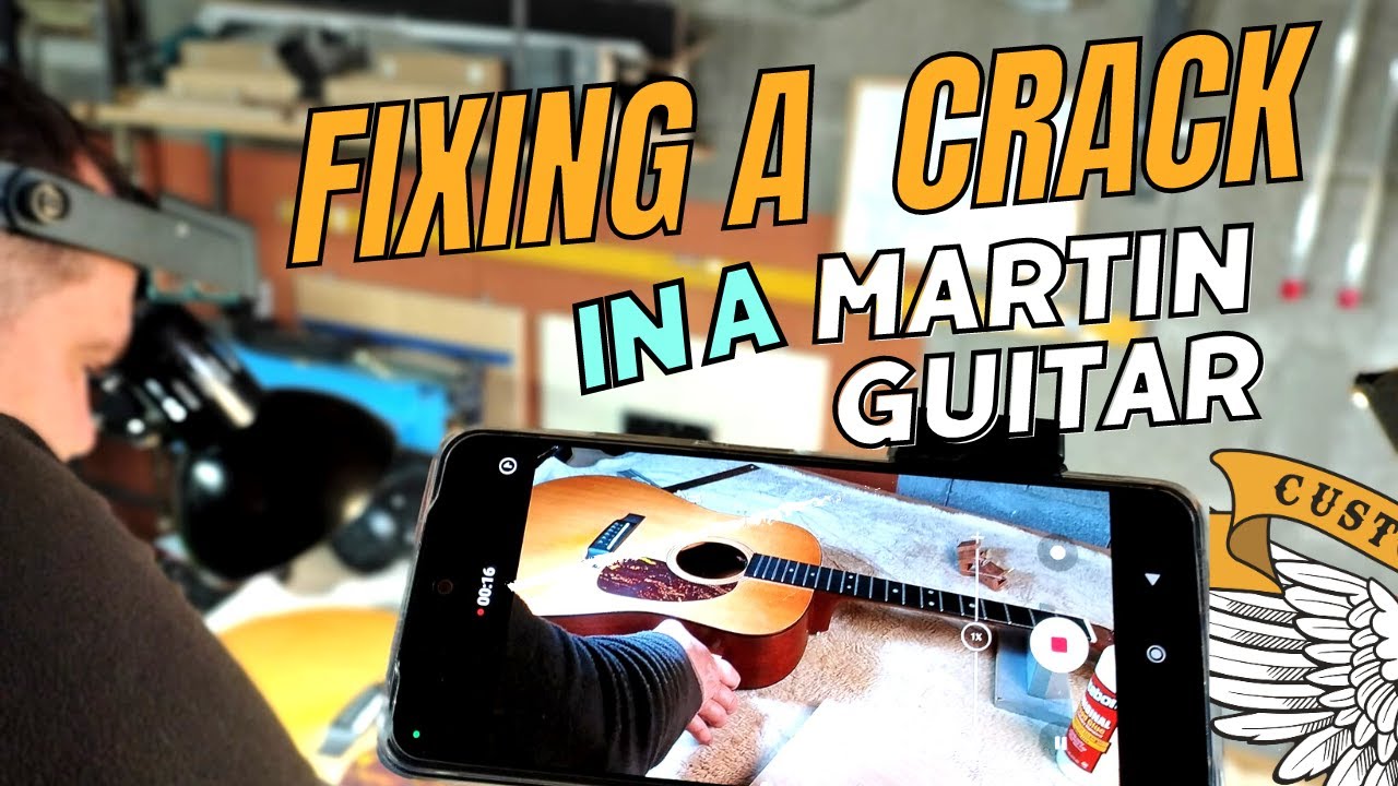 How to fix a crack in a Martin Guitar using cleats/ #BaladoCustom - YouTube