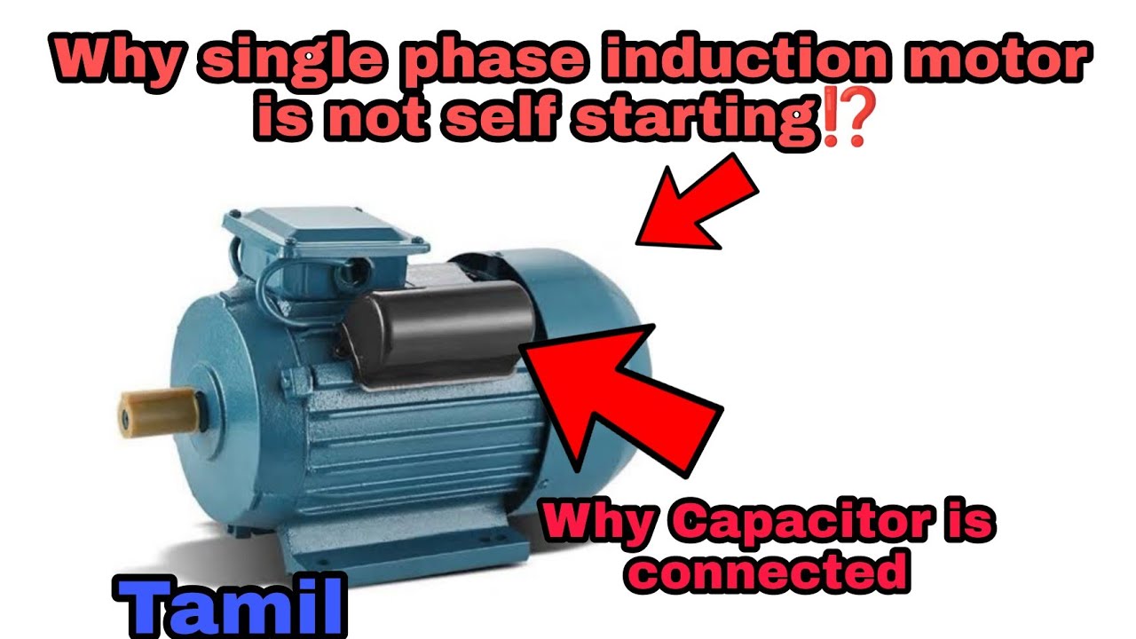 Why Capacitor is connected in Single phase induction motor⁉️ Double field revolving theory ...