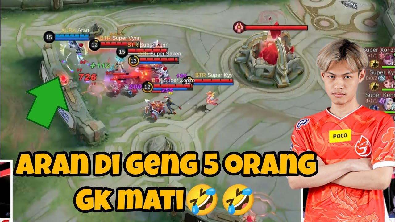 ARAN BERULAH DIDEPAN SUPER VYNN, URANUSNYA DIGENG GK MATI2 || BTR ALPHA VS AURA MPL INDONESIA ...