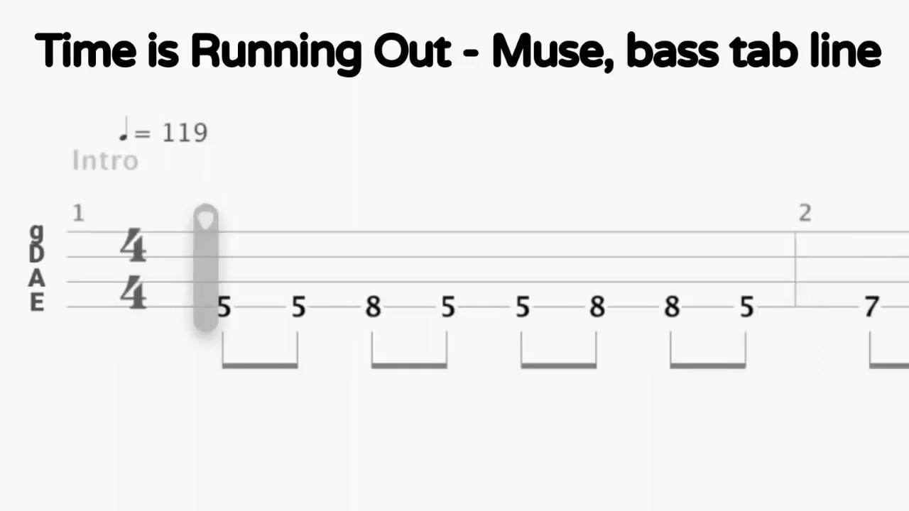 Time is Running Out - Muse, bass tab line - YouTube