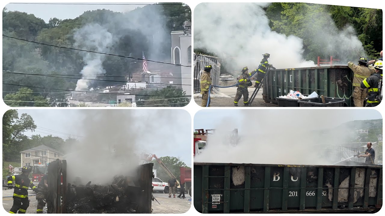 Totowa Fire Dept Operating At A Stubborn Dumpster Fire At 555 Preakness ...