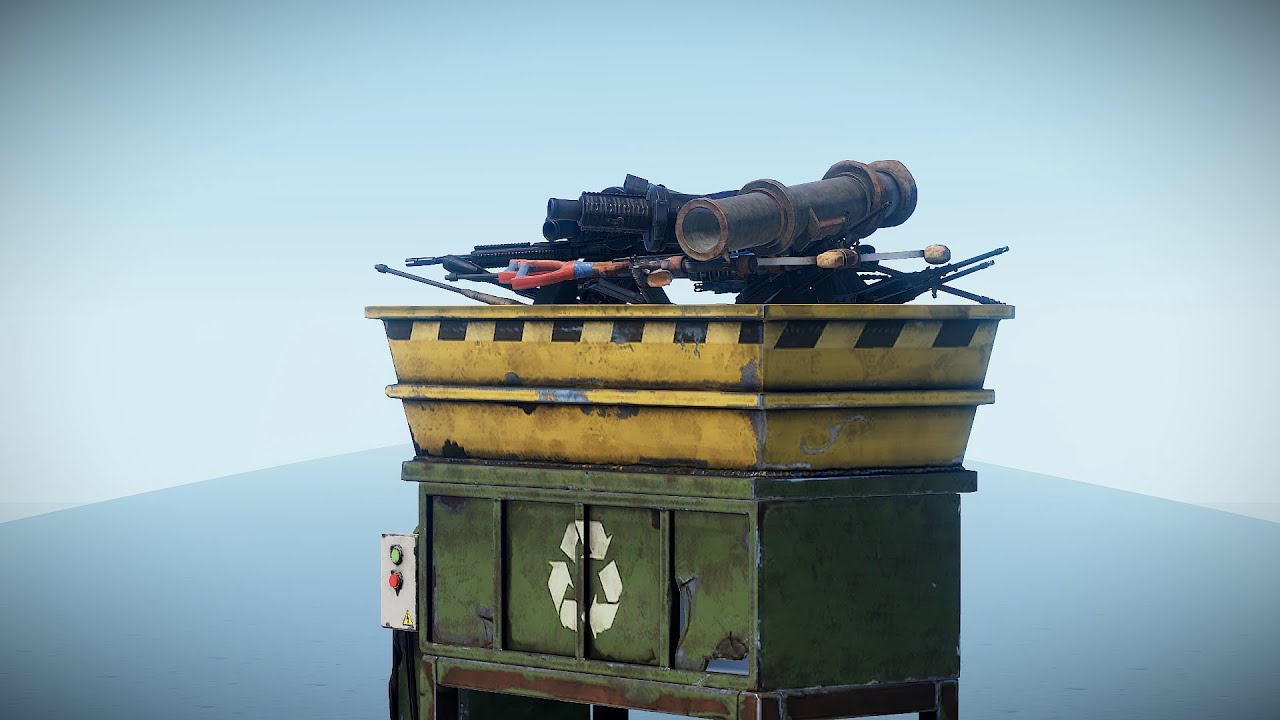 i recycled every gun in rust... - YouTube