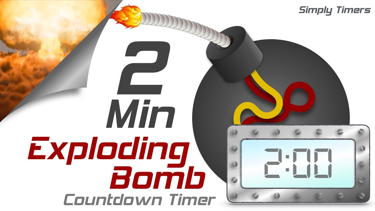 2 min exploding countdown timer - YouTube