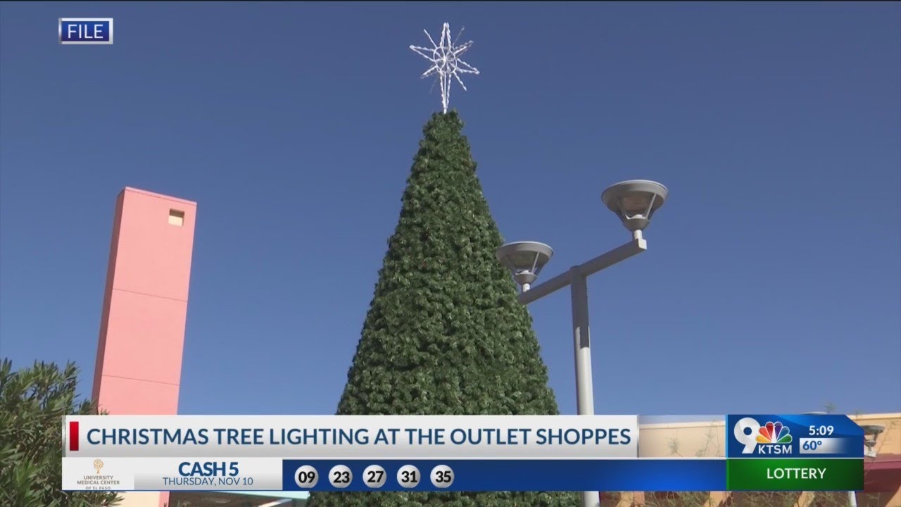 Annual tree lighting ceremony takes place at the Outlets - YouTube