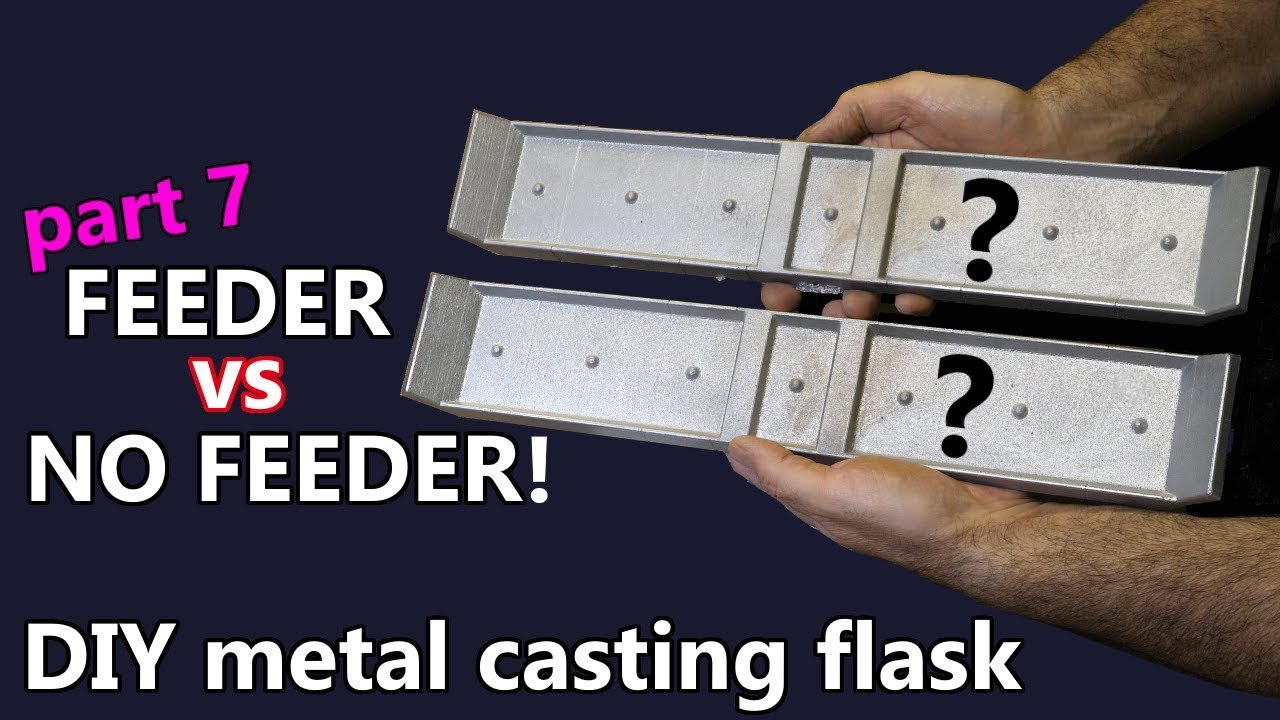 Casting an aluminium flask FEEDERS vs NO FEEDERS (modular flasks part7 ...