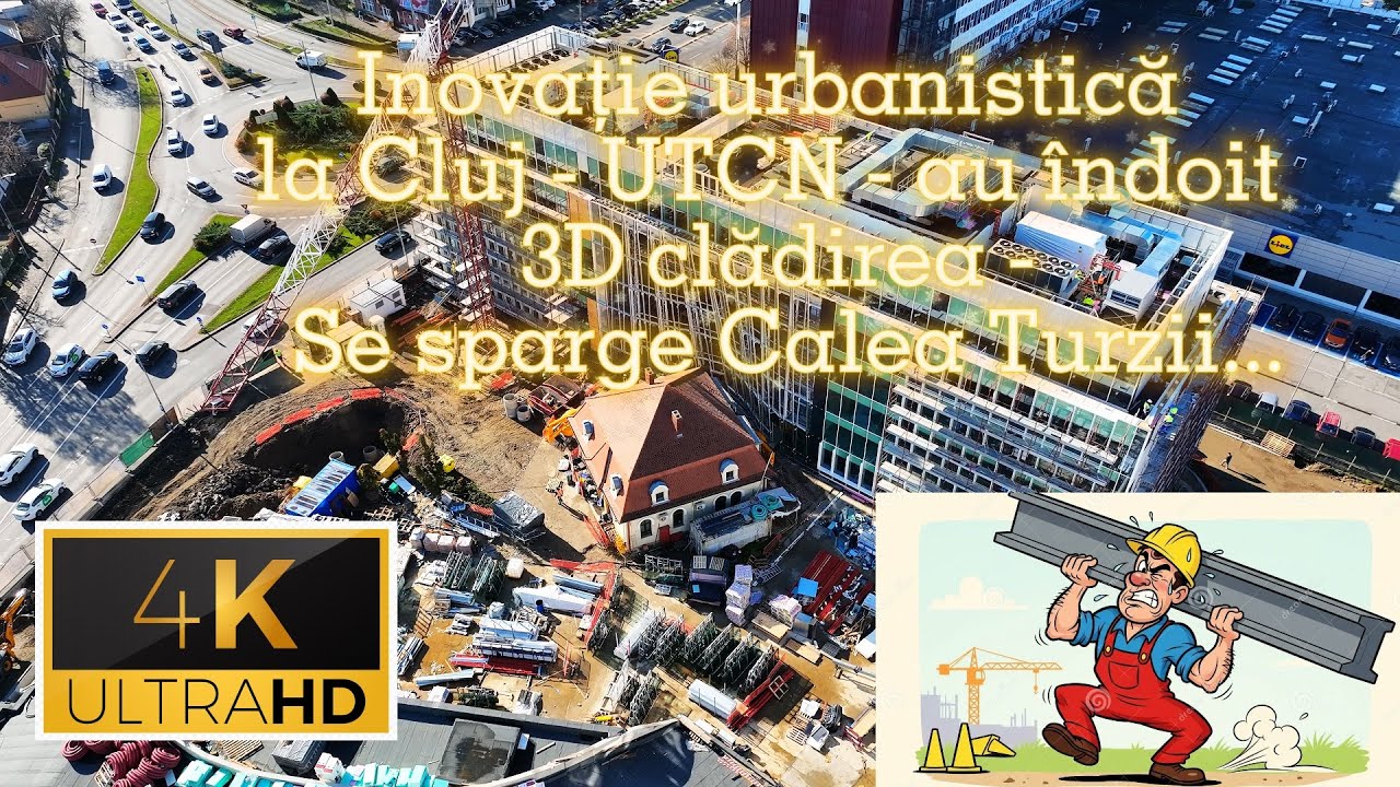 Inovație urbanistică la Cluj - UTCN - au îndoit 3D clădirea - Se sparge ...