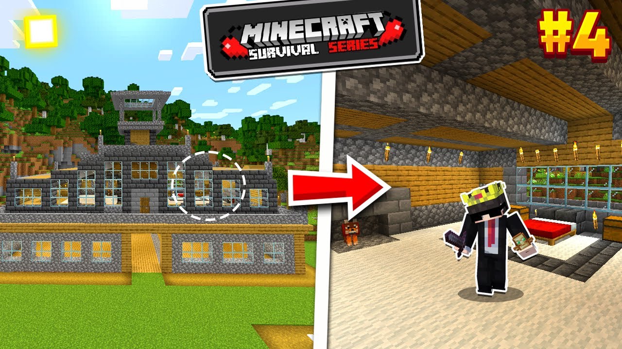 Finally Completed My Minecraft House | Minecraft Survival Episode 4 - YouTube