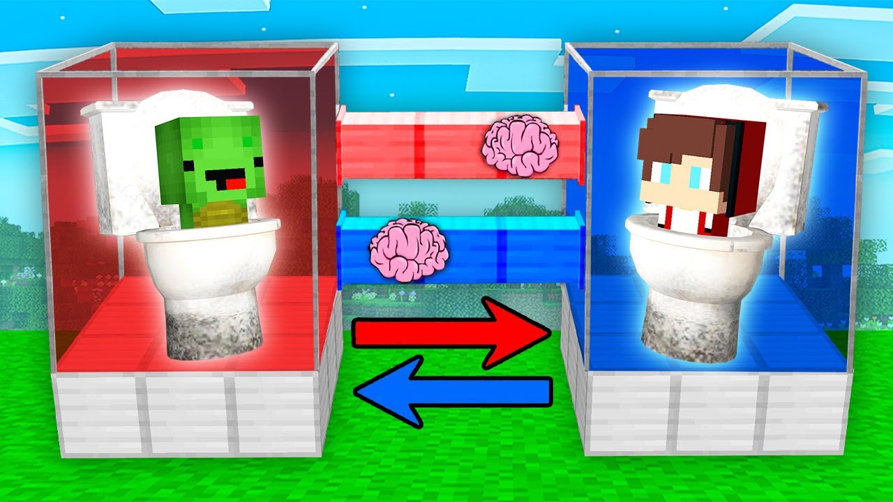 SKIBIDI TOILET Mikey Brain Exchange JJ Skibidi Toilet in Minecraft ! (Maizen Mazien Mizen) - YouTube