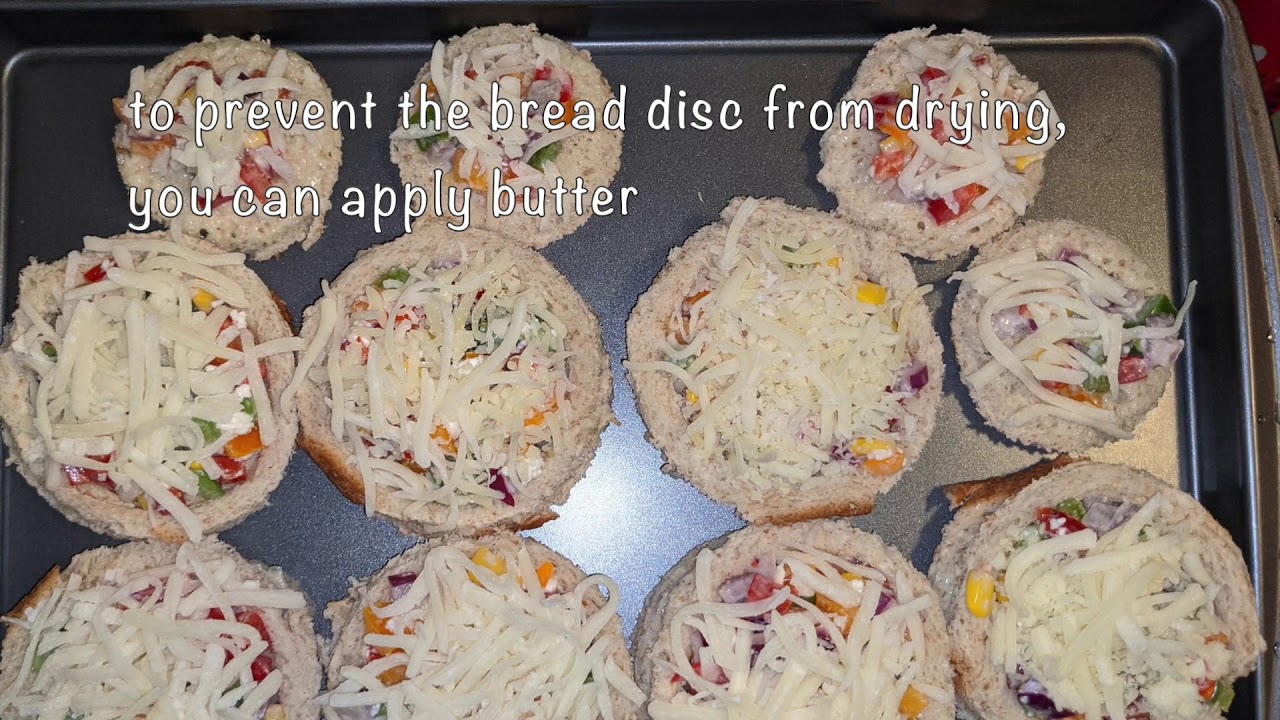 Pizza discs from bread & bread poha from leftover bread pieces | Bread ...