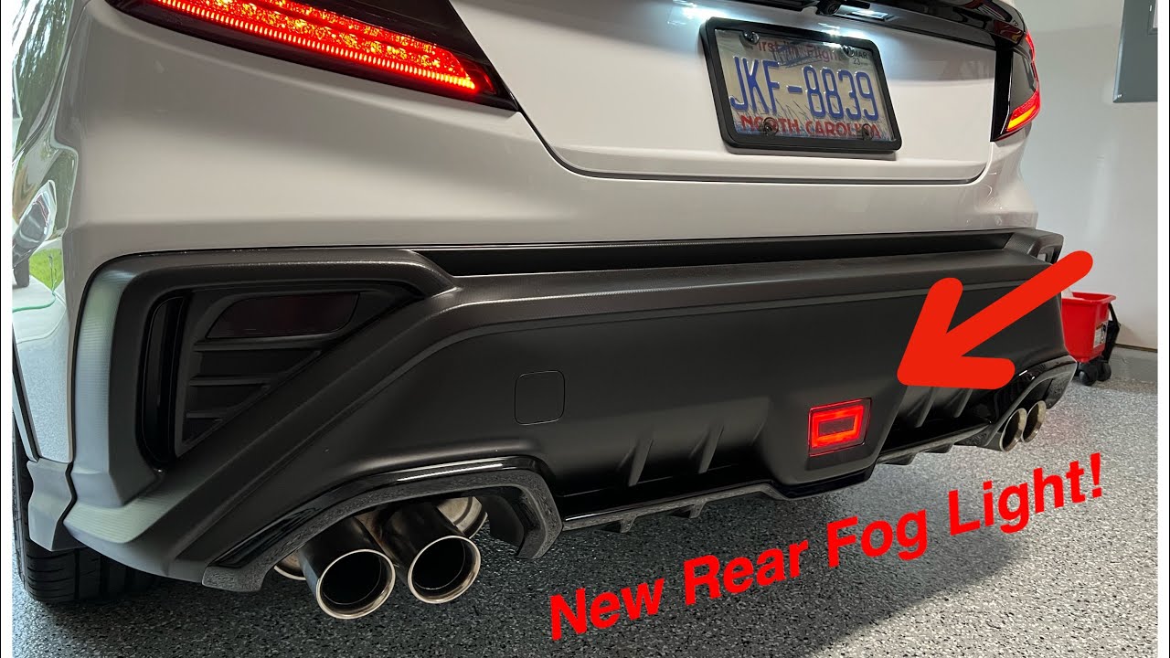 2022 WRX F1 LED Bar Style Rear Fog Light Install PnP Harness - YouTube