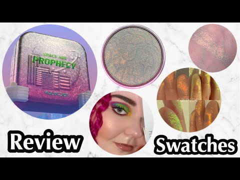 MULTICHROME HIGHLIGHTER! Kaleidos Makeup Space Age Prophecy | Swatches ...
