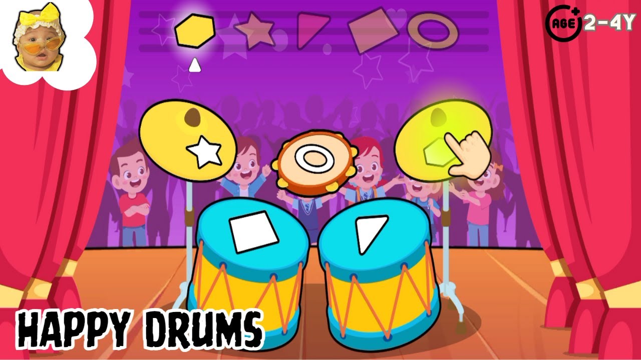 Happy Drums | Match Shape | Learning Video for Toddlers - YouTube