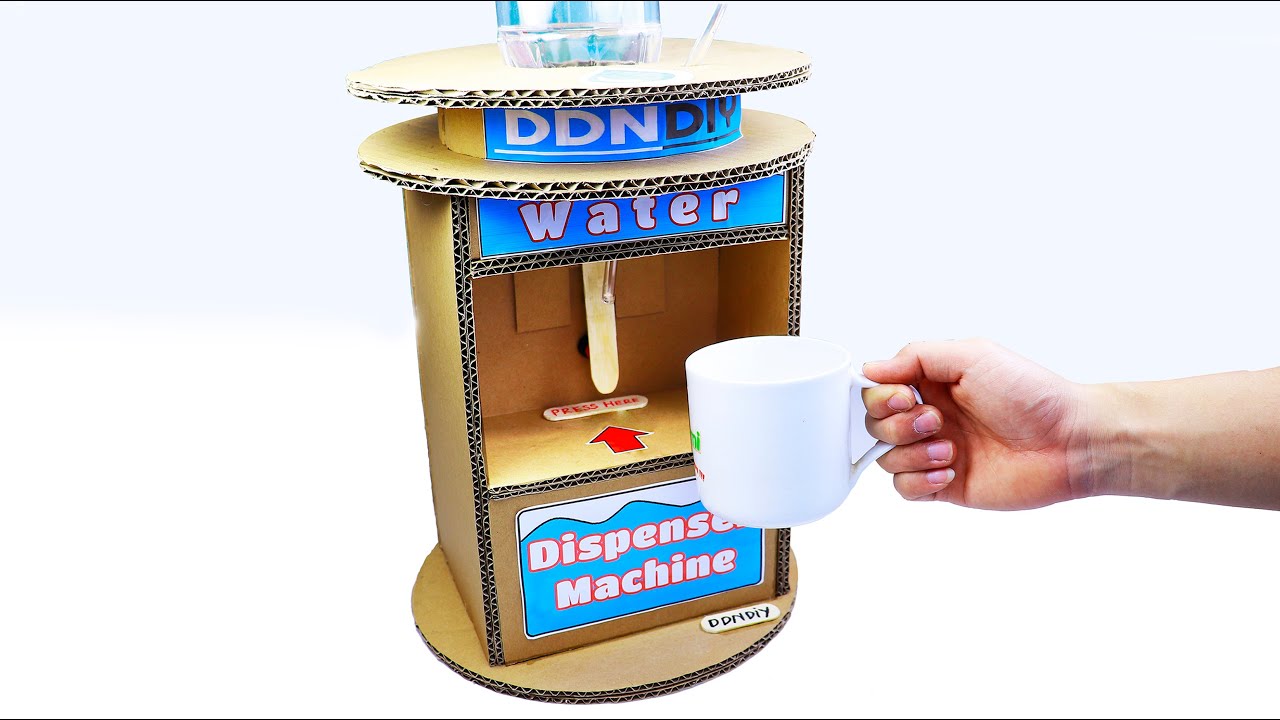 How to Make Water Dispenser at home from Cardboard - YouTube