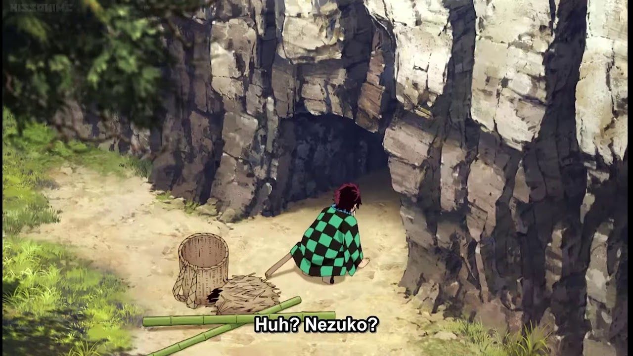 Nezuko hides in a hole but with more drip - YouTube