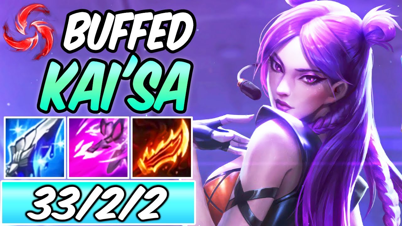*33 KILLS! NEW AMAZING KAI'SA BUFF* Made Her OP Late Game | KDA Kai'Sa ...