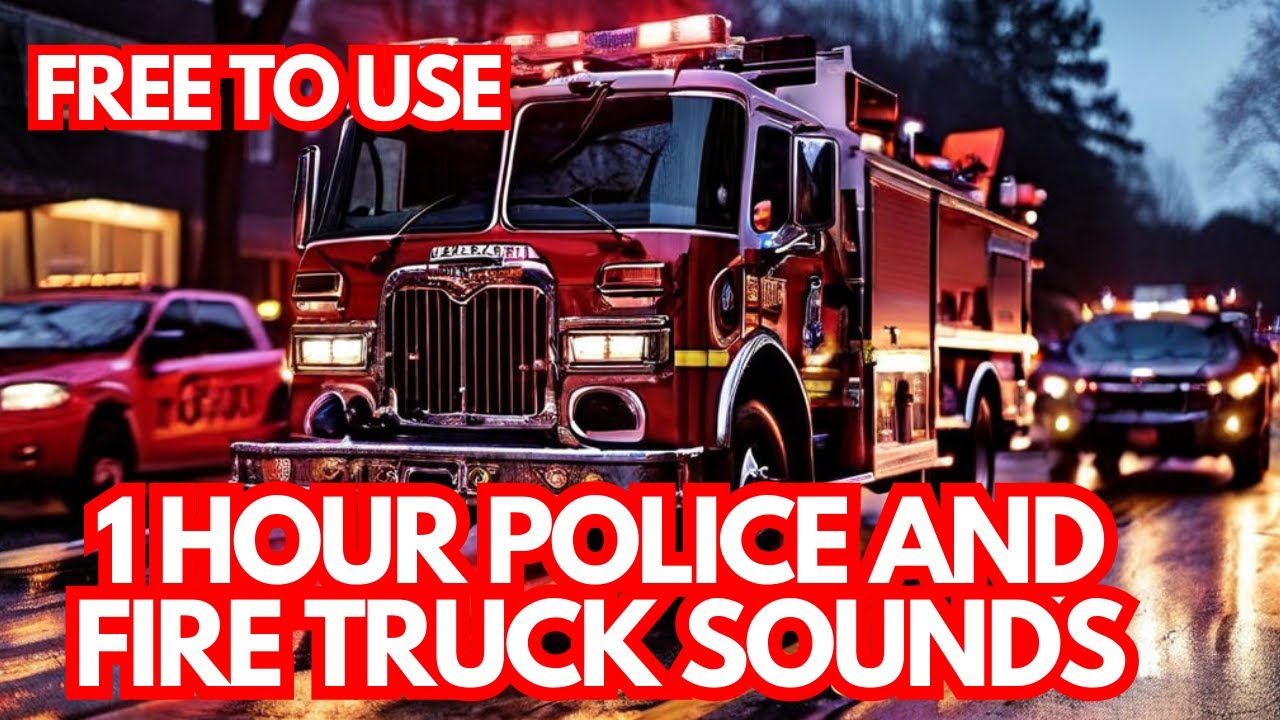 Epic 1 Hour Police and Fire Truck Sirens FREE TO USE - YouTube