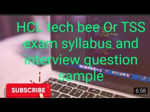 HCL Tech bee exam syllabus with full details - YouTube