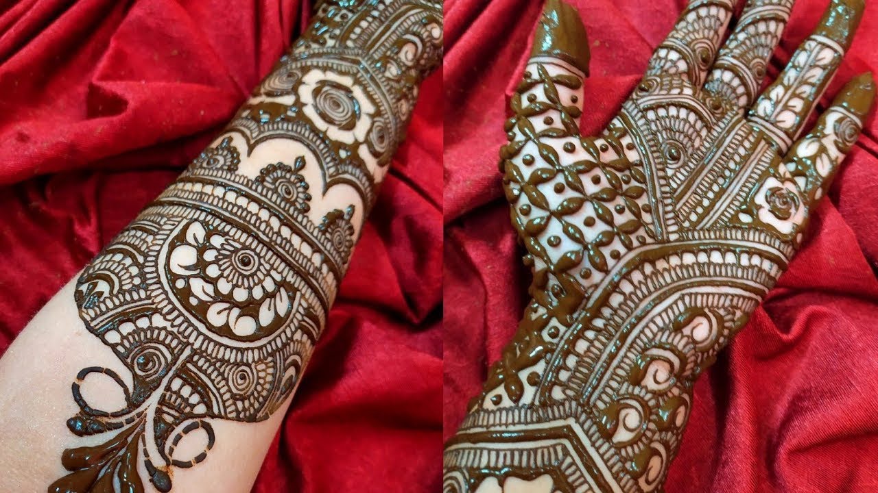 full hand heavy bridal mehndi design for front hand bridal mehndi ...