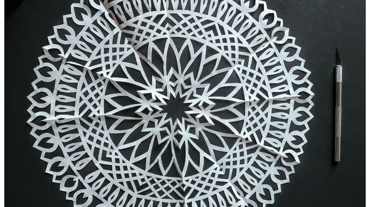 MANDELA DESIGN 2 /Paper cutting art/rainbow art - YouTube