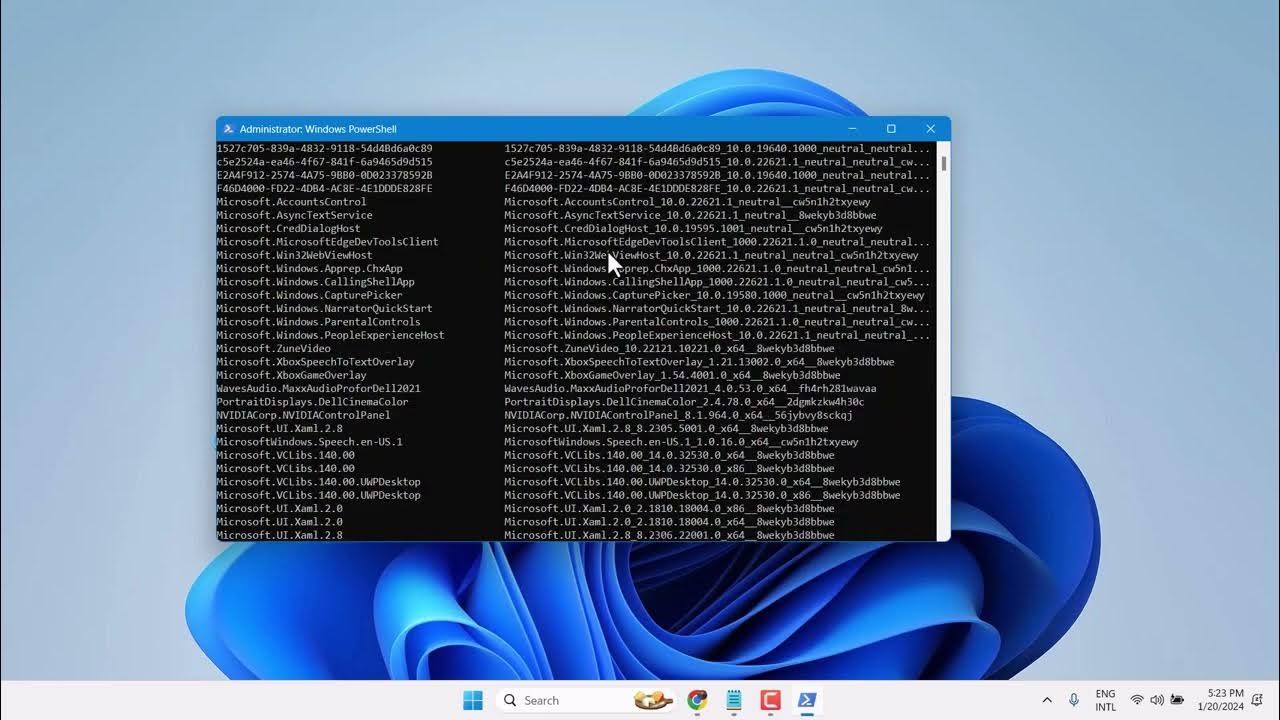 Uninstall Apps Using PowerShell Command on Windows 11 - YouTube