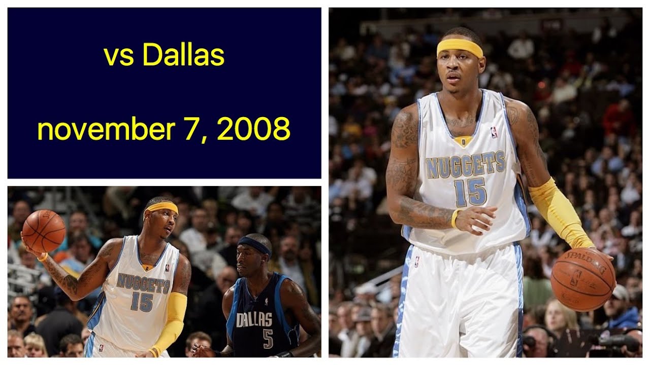 Carmelo Anthony 28 pts vs Dallas Mavericks Highlights (november 7, 2008 ...