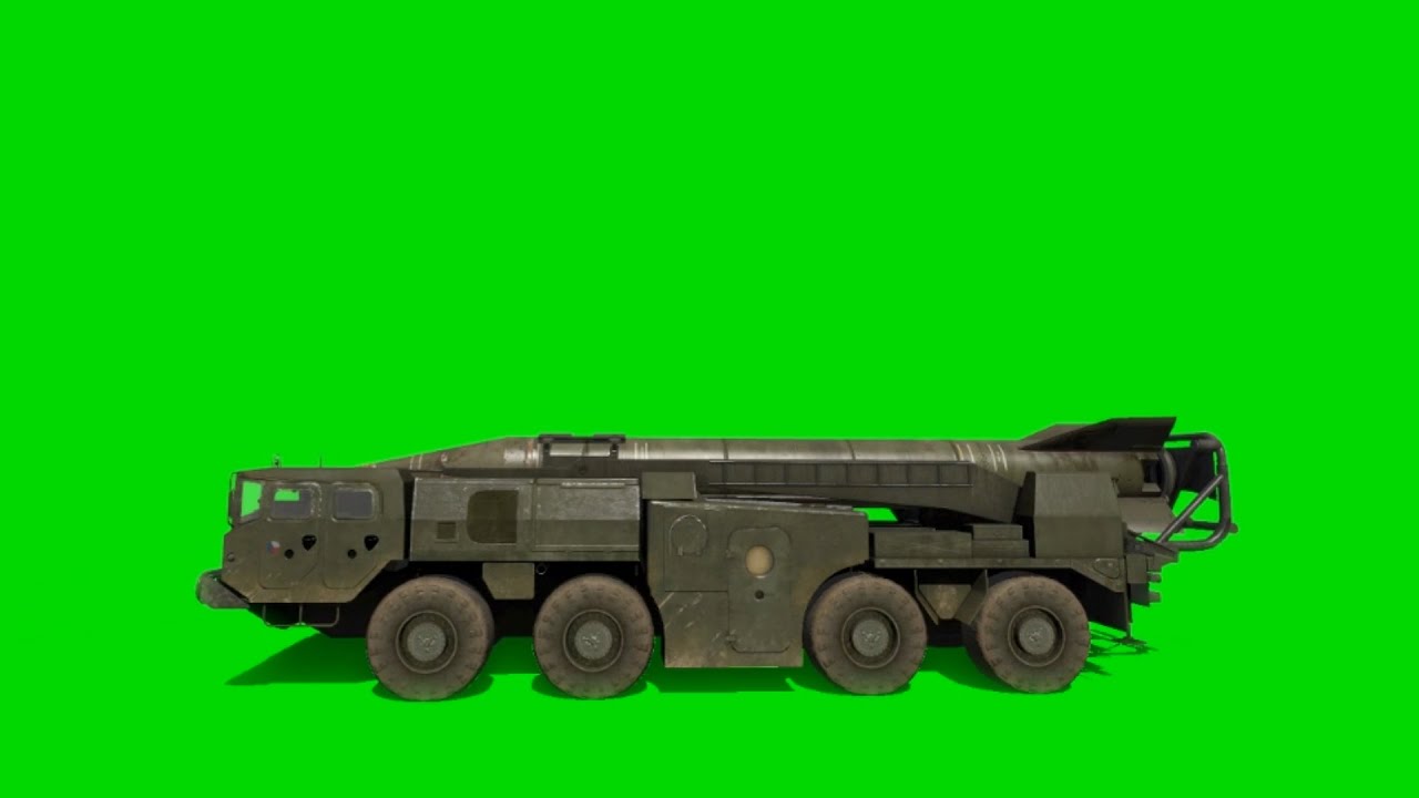 Scud missile launcher 1 green screen - YouTube
