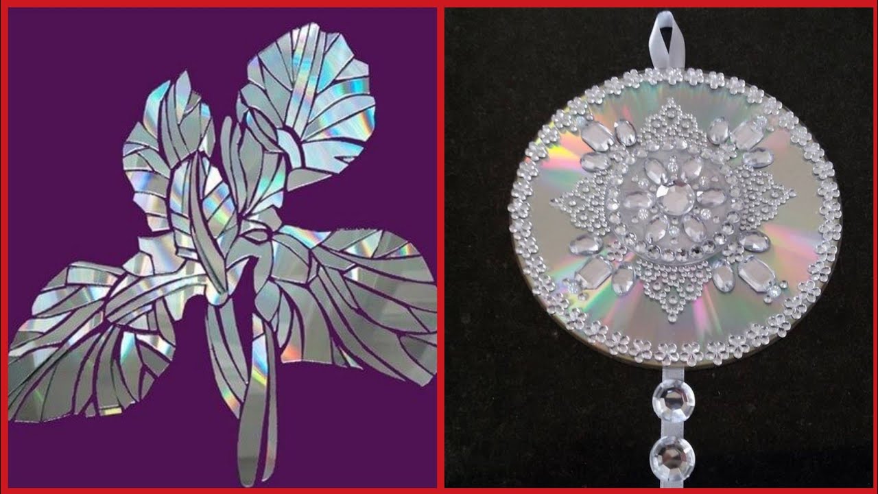 so simple and beautiful CD craft decoration ideas - YouTube