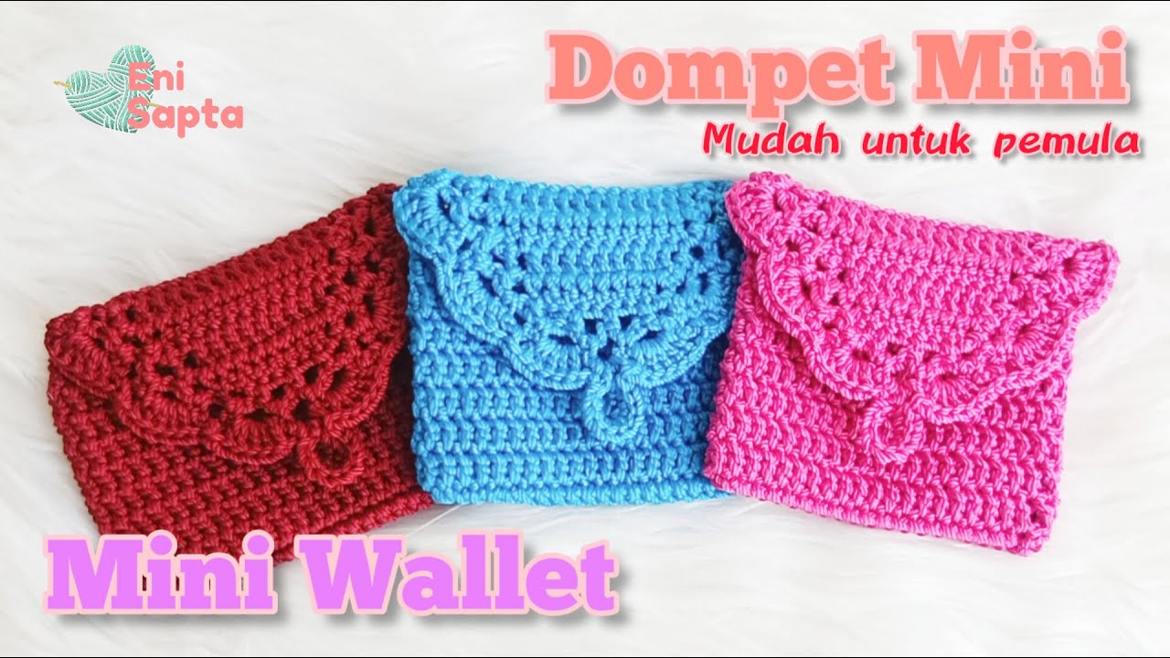 Tutorial Rajut Dompet Mini || Mini Wallet Crochet Tutorial || Easy For ...