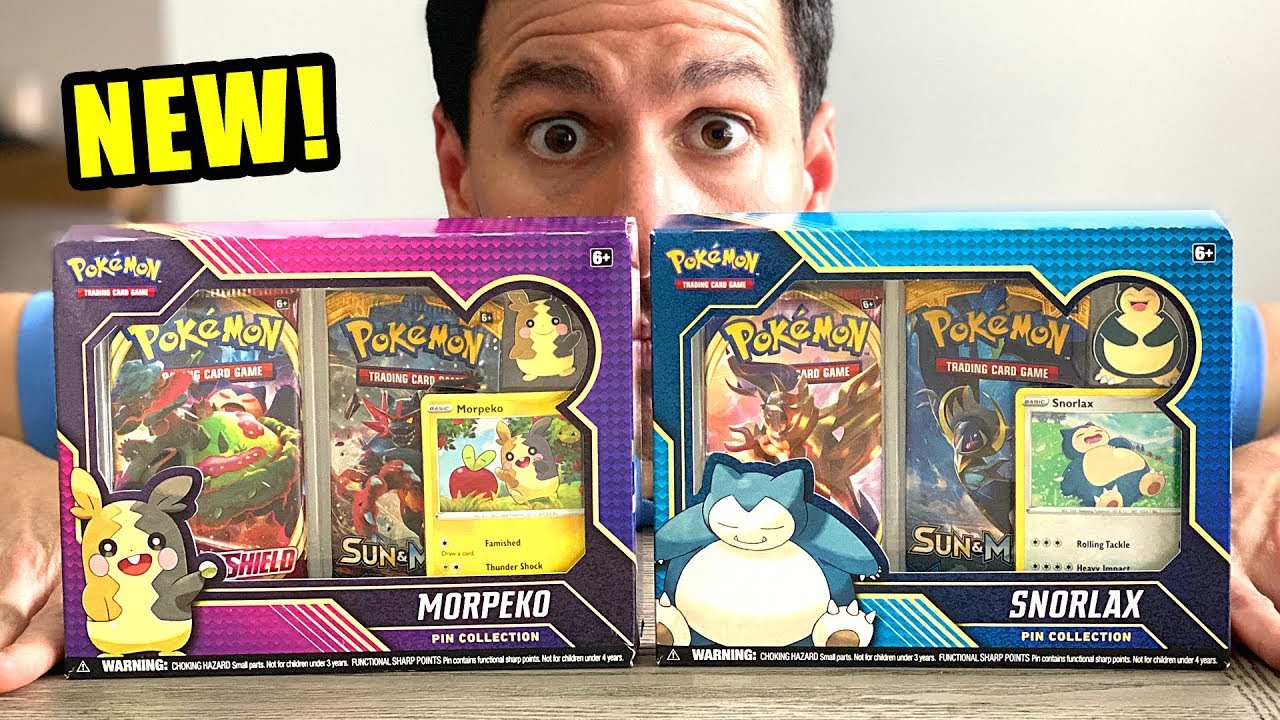 *NEW SNORLAX & MORPEKO PIN COLLECTION BOX!* Pokemon Cards Opening ...