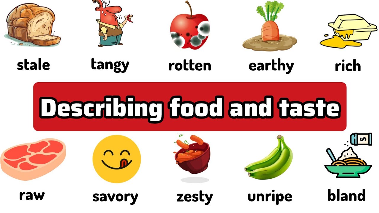 Describing food and taste in English | English Vocabulary 🍭🍺🍫 - YouTube