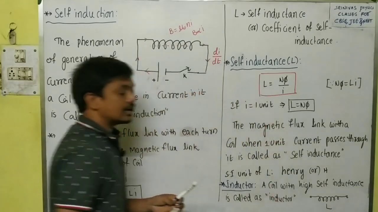 Electro magnetic induction class 12 //Self induction and induced emf in ...