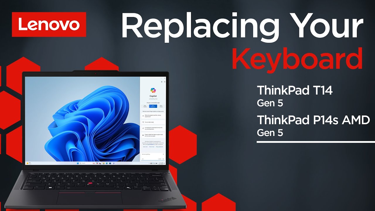 Replacing Your Keyboard | ThinkPad T14 Gen 5 and P14s Gen 5 AMD ...