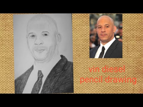 vin diesel drawing/how to draw vin diesel pencil art/step by step ...