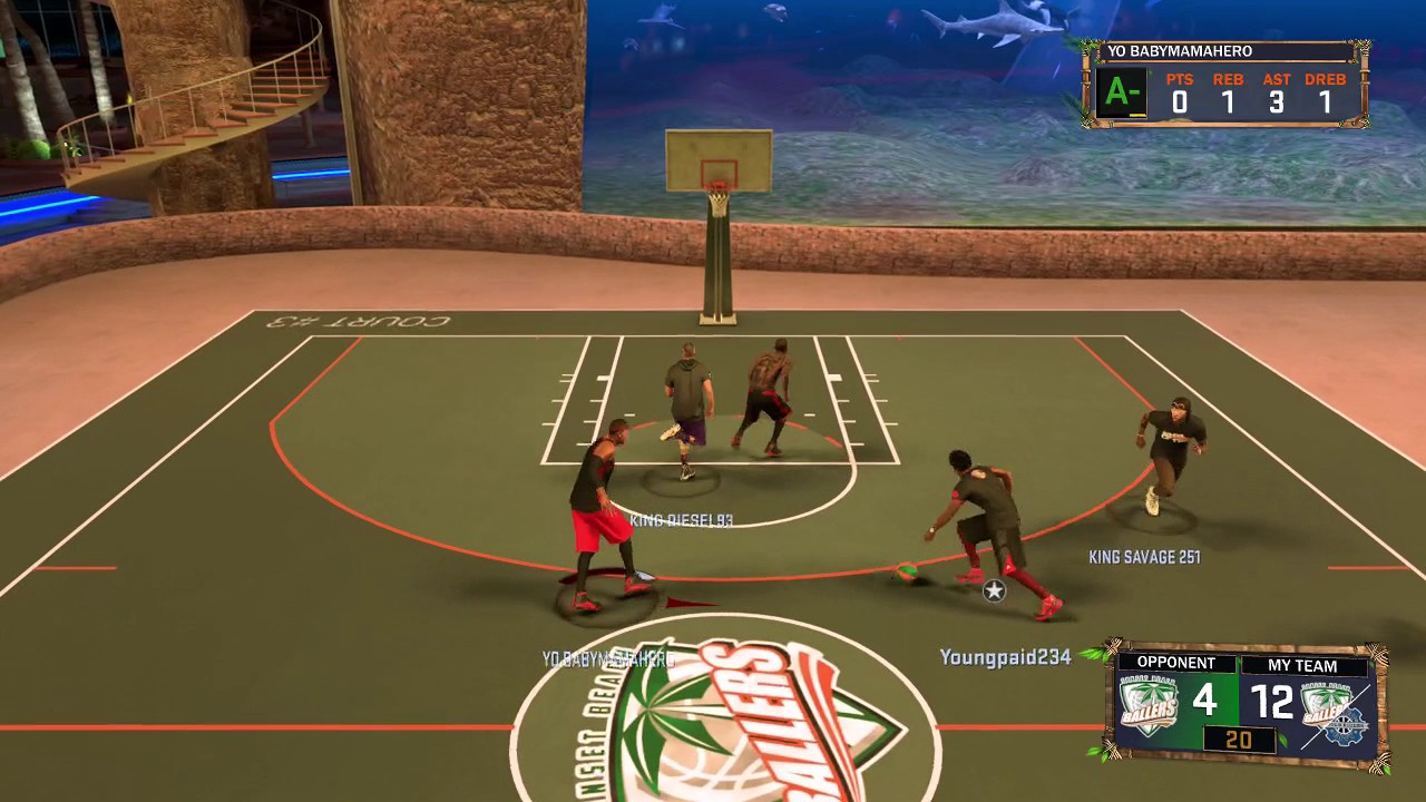 NBA 2K17 SUNSET MYPARK GAMEPLAY/ MYPARK AFTER DARK WITH THE SUNSET PARK ...