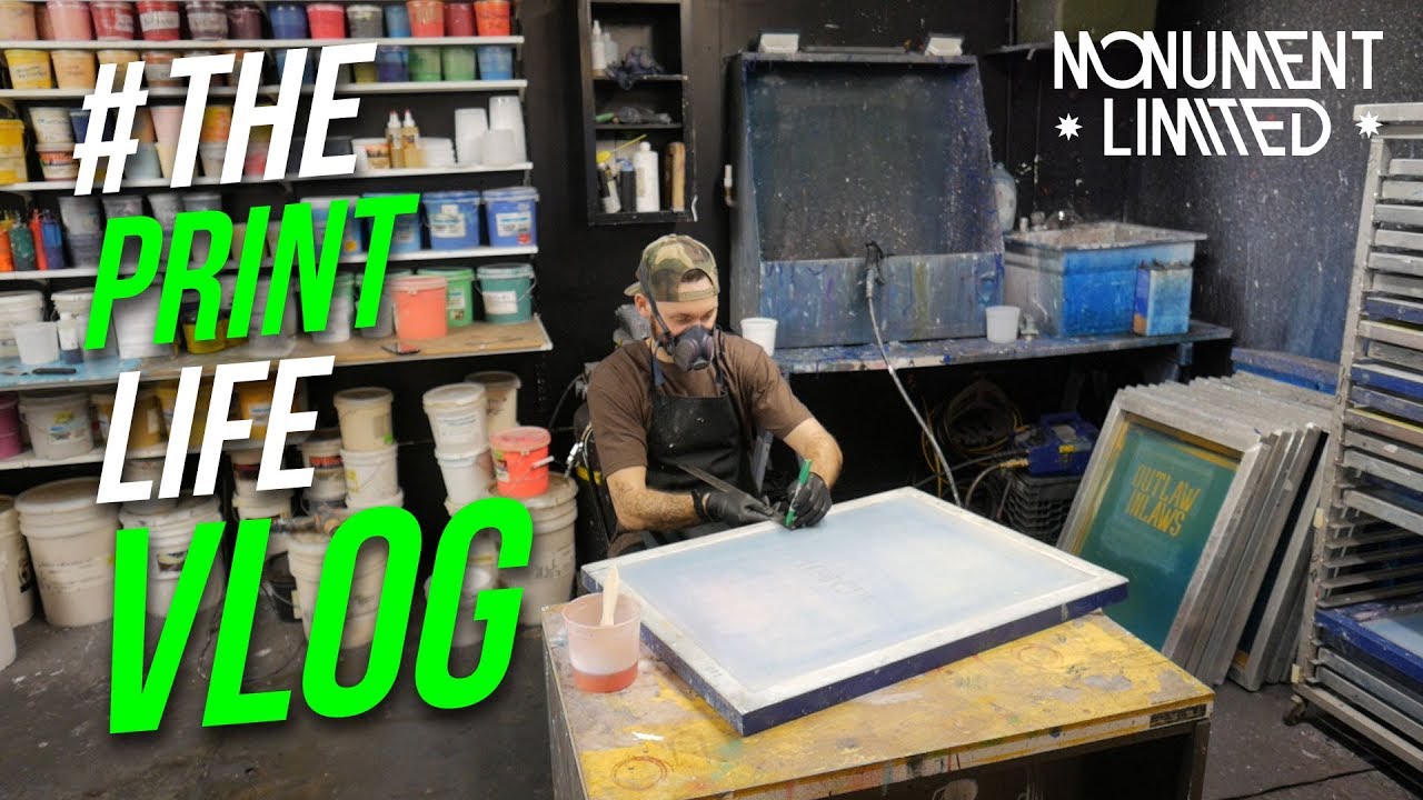 T Shirt Screen Printing Vlog | Behind the Scenes of a Screen Print Shop ...