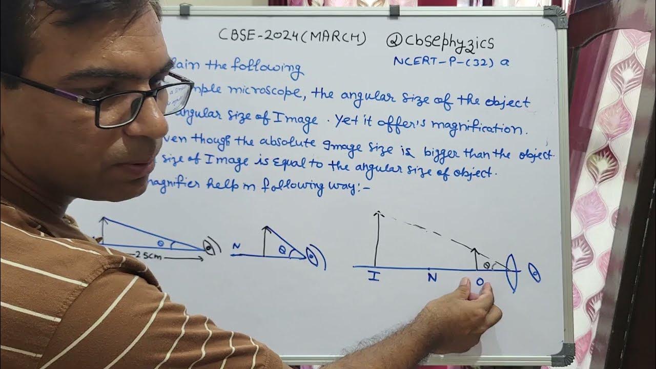 For a simple microscope, the angular size of the object equals the angular size of the image ...