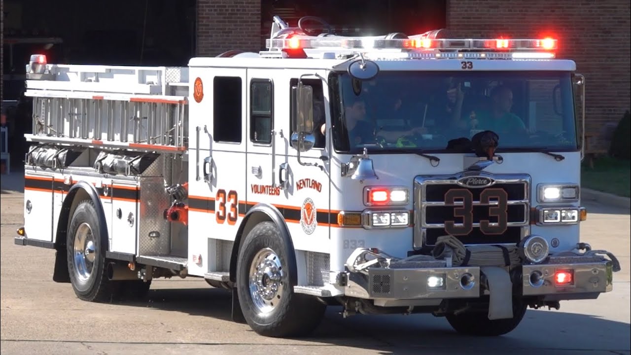 Kentland Volunteer Fire Department New Engine 833 Responding - YouTube