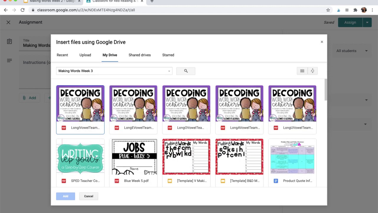 How to Assign Google Slides and Docs in Google Classroom - YouTube
